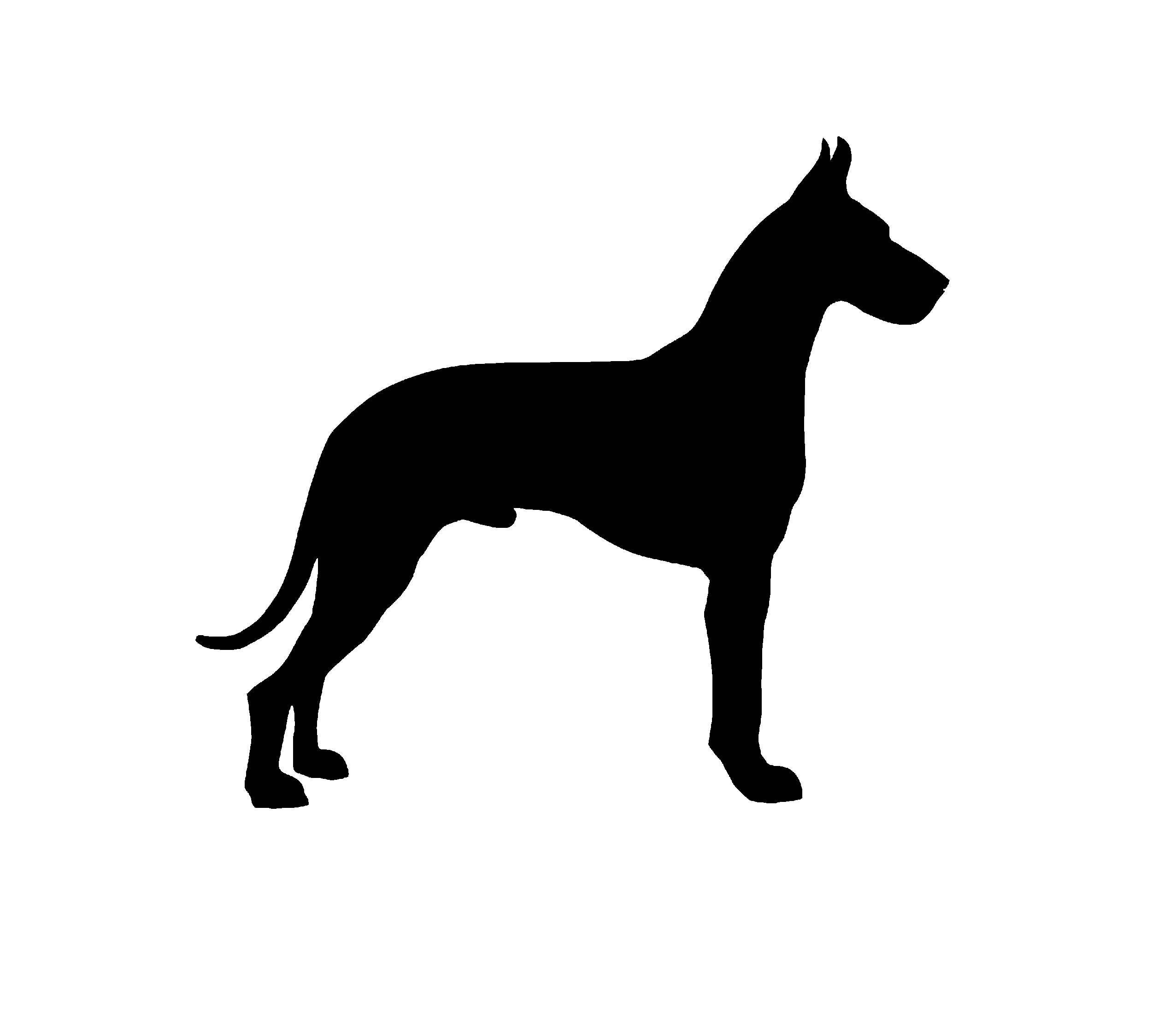 Great Dane Clipart 3D Printable Great Dane Sitting Dog Pre Supported