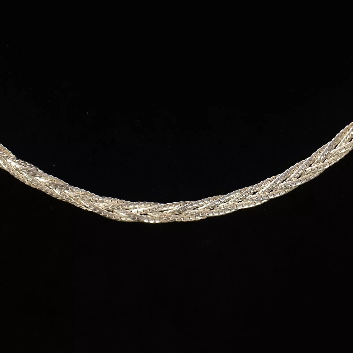 925 Sterling Silver, Braided Snake Chain, 18 Inch Silver Chain ...