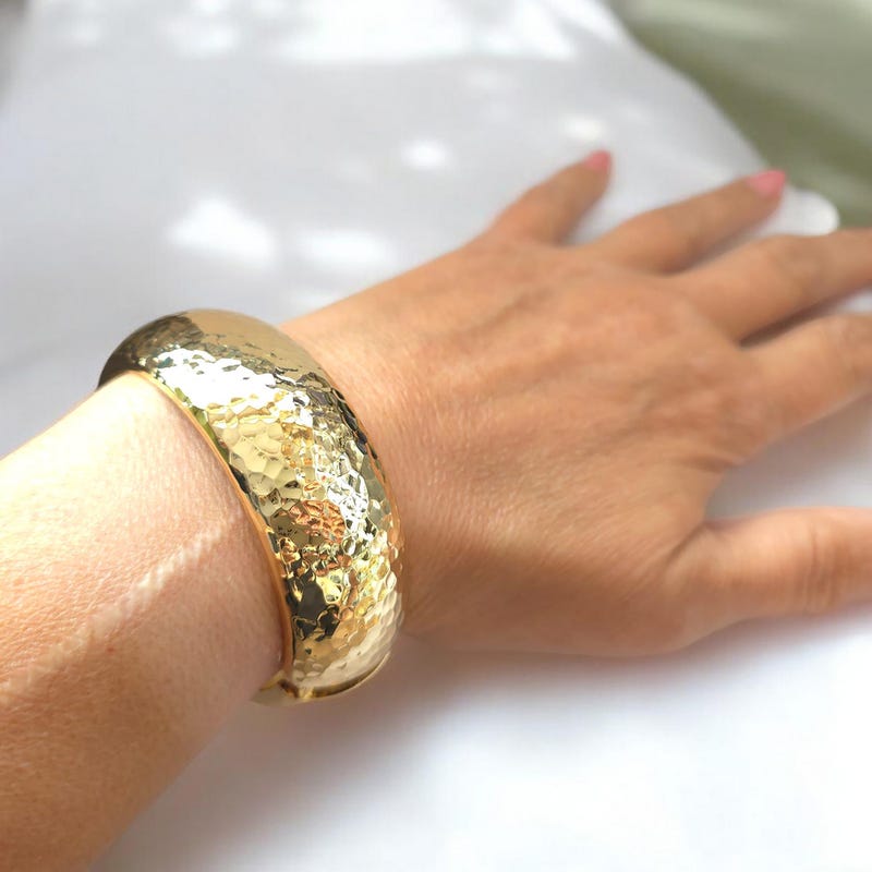 Wide Bangle Bracelet - Etsy