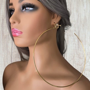6 Inch Hoop Earrings Etsy