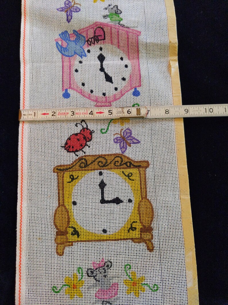 KIT Large Hand-painted Needlepoint Canvas Kit With Yarn. Nursery Rhyme ...
