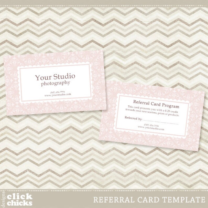 5x5 Card & Rep Card Referral Templates 01 Photography Referral Card ...