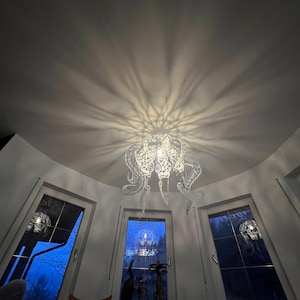 Handcrafted Steel Octopus Ceiling Lamp - Nautical Lighting Fixture for ...