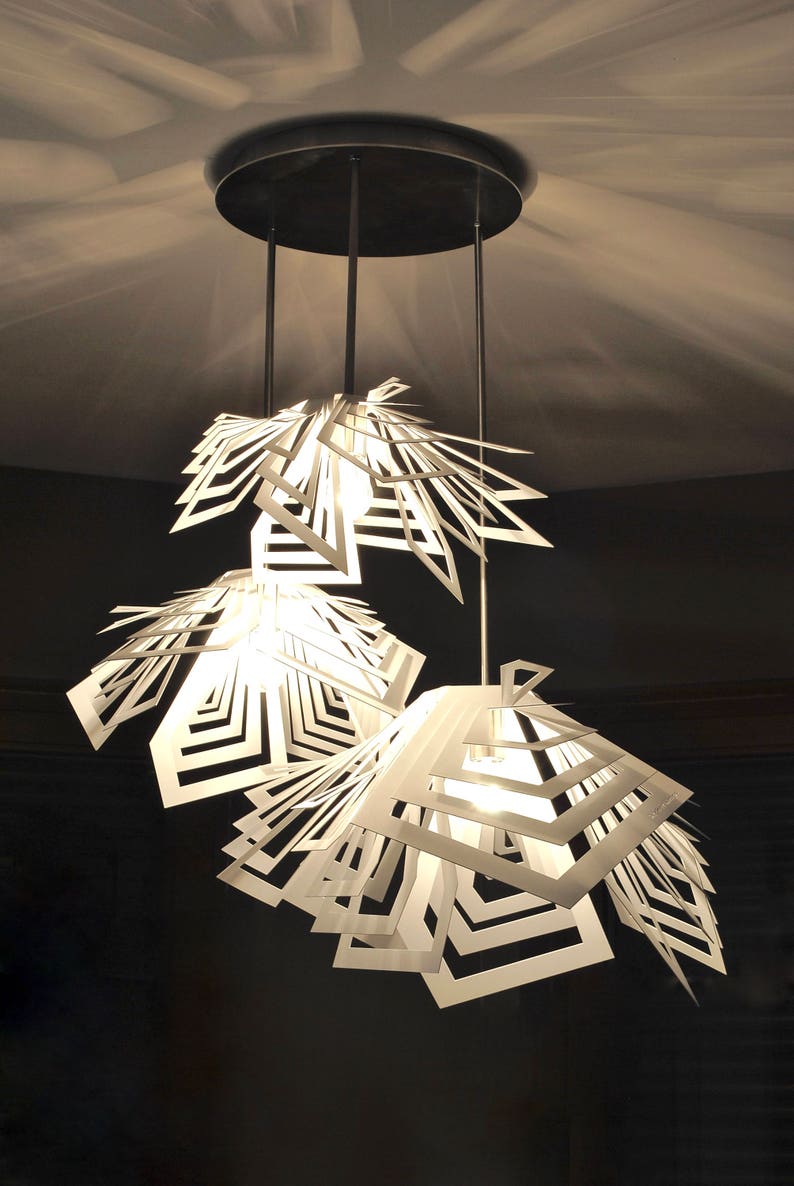 Modern Lamp unusual design ceiling light DENALI. | Etsy