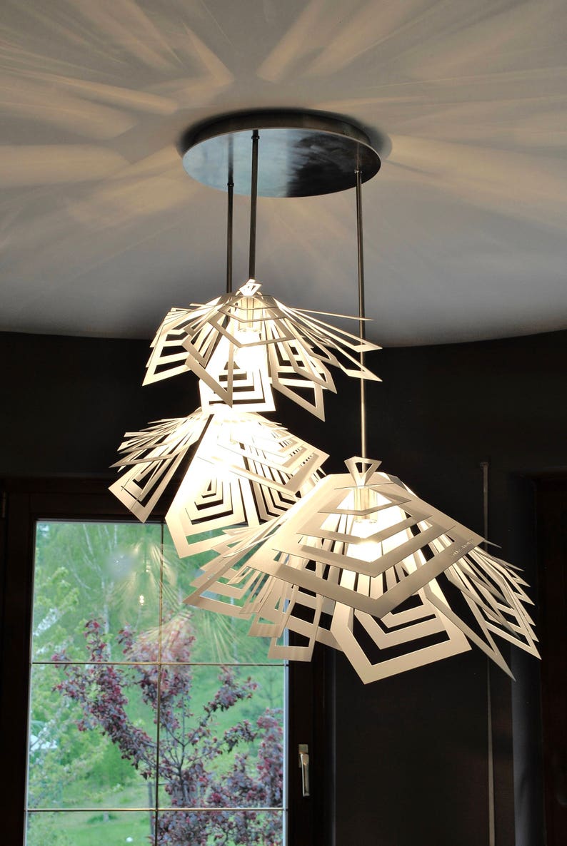 Modern Lamp unusual design ceiling light DENALI. | Etsy