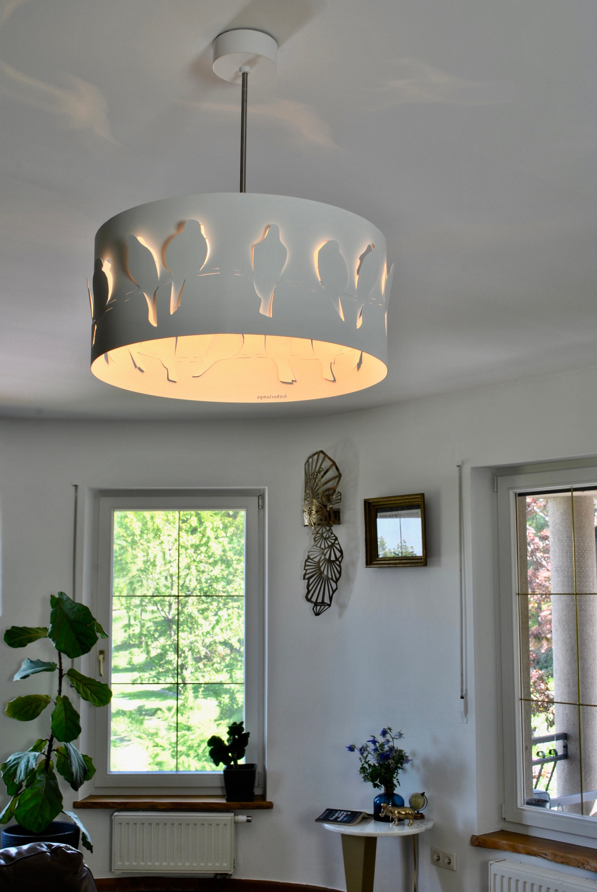 Modern Lamp, Ceiling Light WHITE BIRDS - Etsy Canada