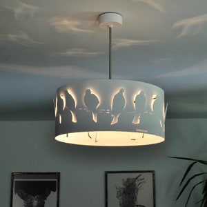 Modern Lamp, Ceiling Light WHITE BIRDS - Etsy