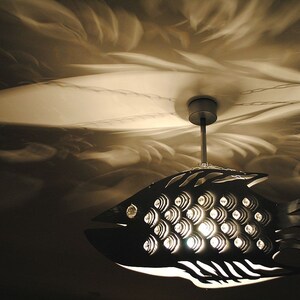 Ceiling light COD FISH unique design steel | Etsy