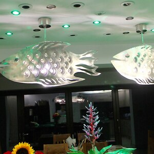 Ceiling Light COD FISH Unique Design, Steel Fish Lamp - Etsy