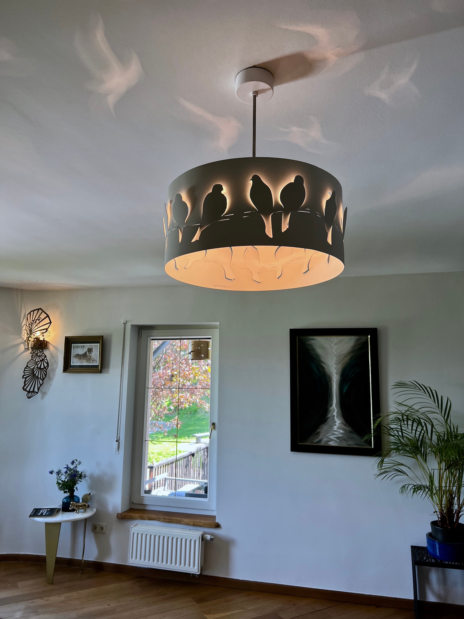 Modern Lamp, Ceiling Light WHITE BIRDS - Etsy Canada
