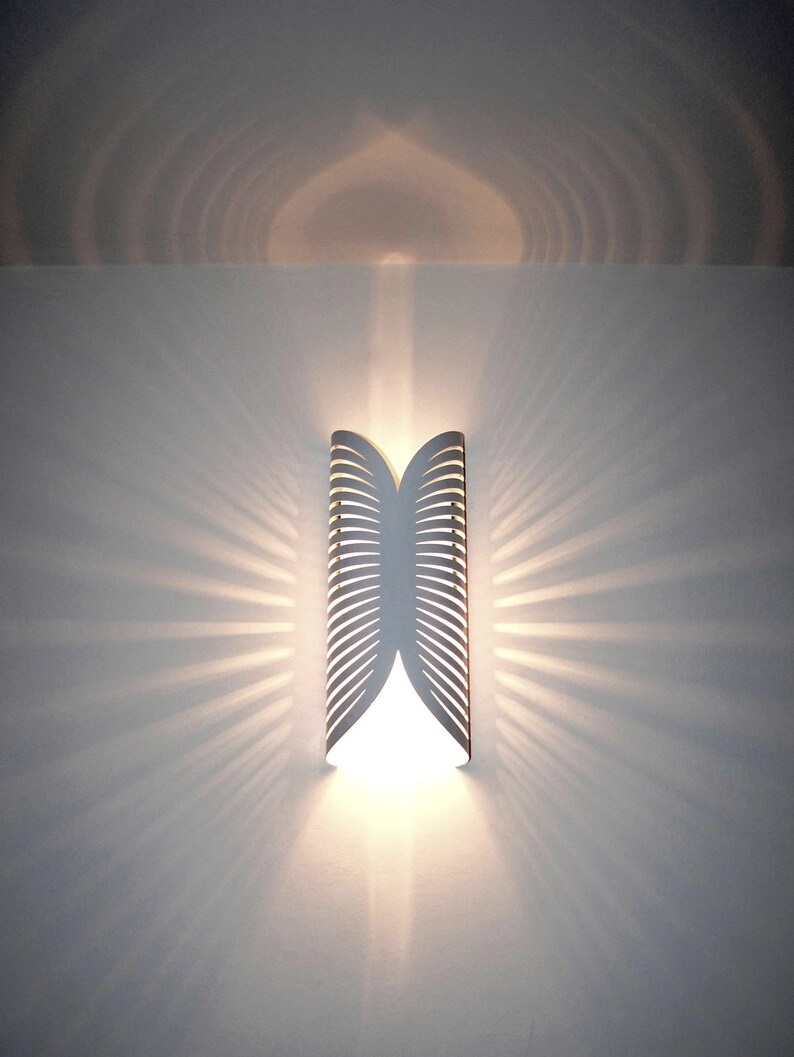 White Wall Lamp WHITE RAYS Made of Steel - Etsy