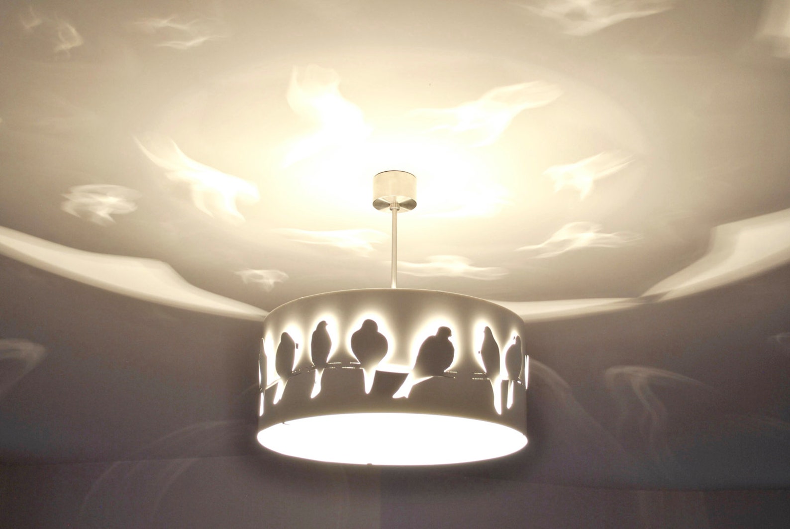 Modern Lamp Ceiling Light WHITE BIRDS - Etsy Canada