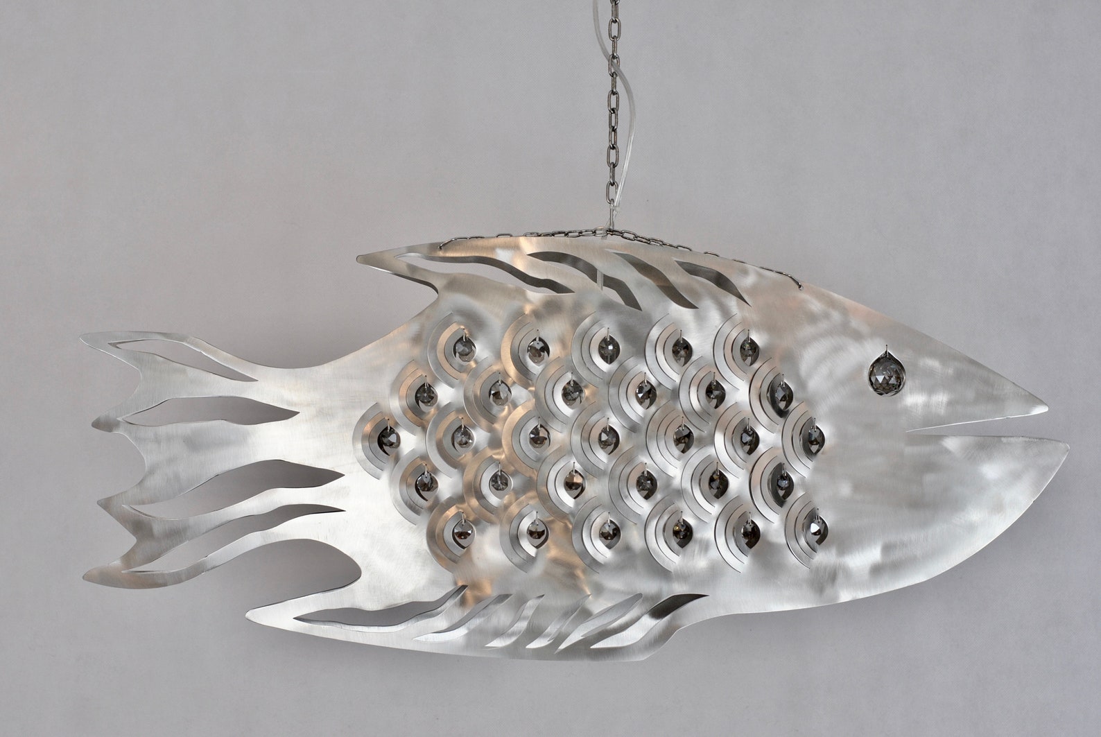 Ceiling Light COD FISH Unique Design, Steel Fish Lamp - Etsy