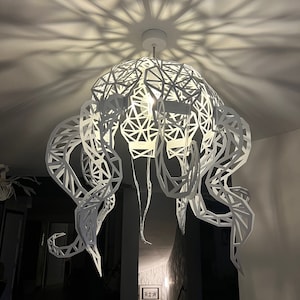 Handcrafted Steel Octopus Ceiling Lamp - Nautical Lighting Fixture for ...