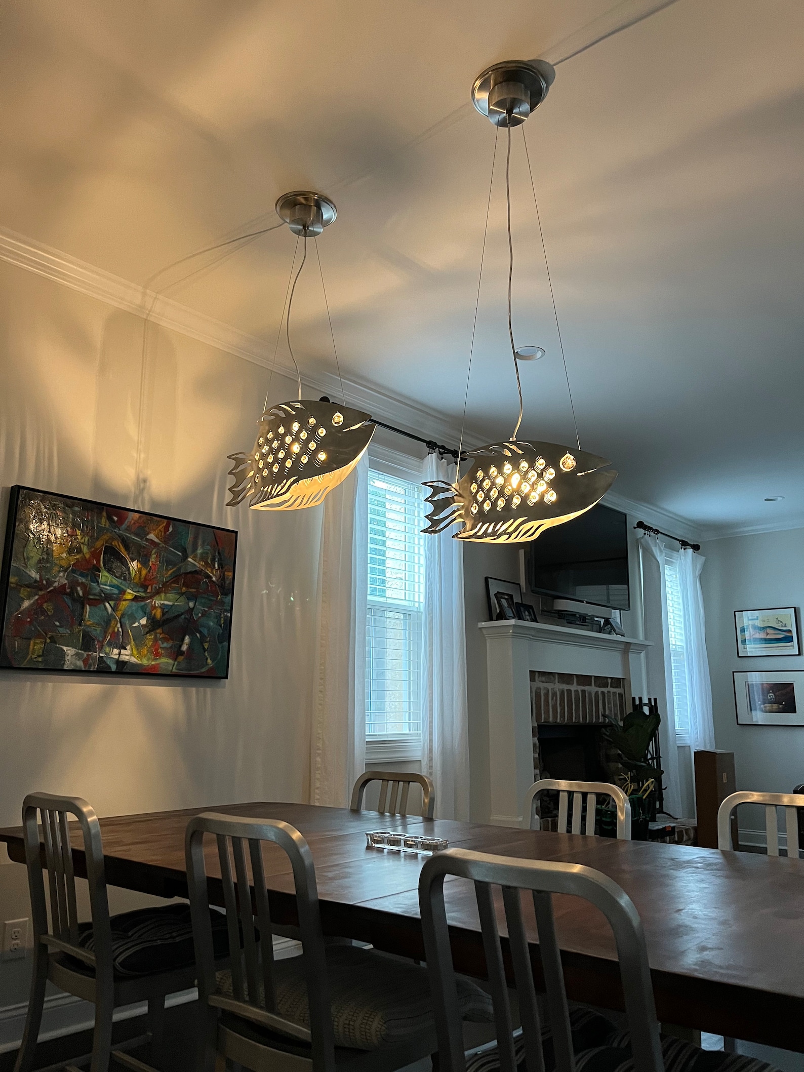Ceiling Light COD FISH Unique Design, Steel Fish Lamp - Etsy