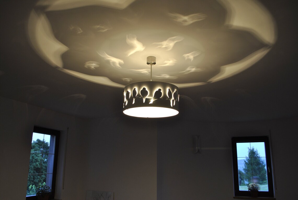 Modern Lamp Ceiling Light WHITE BIRDS - Etsy Canada