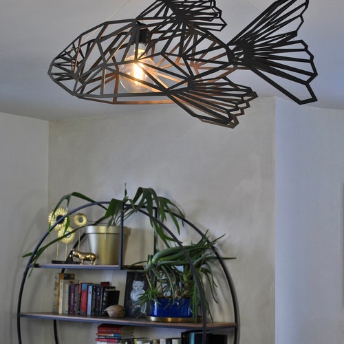 Ceiling Light COD FISH Unique Design Steel Fish Lamp - Etsy