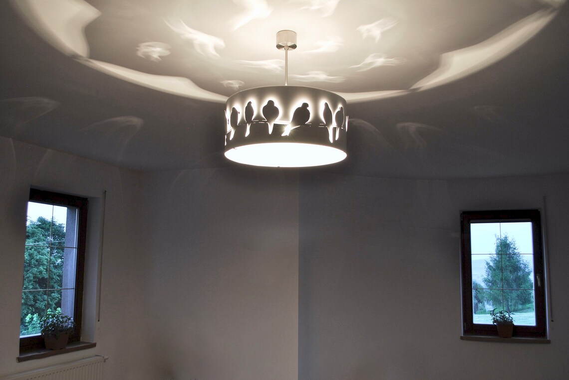 Modern Lamp, Ceiling Light WHITE BIRDS - Etsy Canada