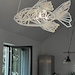 Ceiling Light, Fishmetrics, Unique Design, White Steel, Fish Light ...