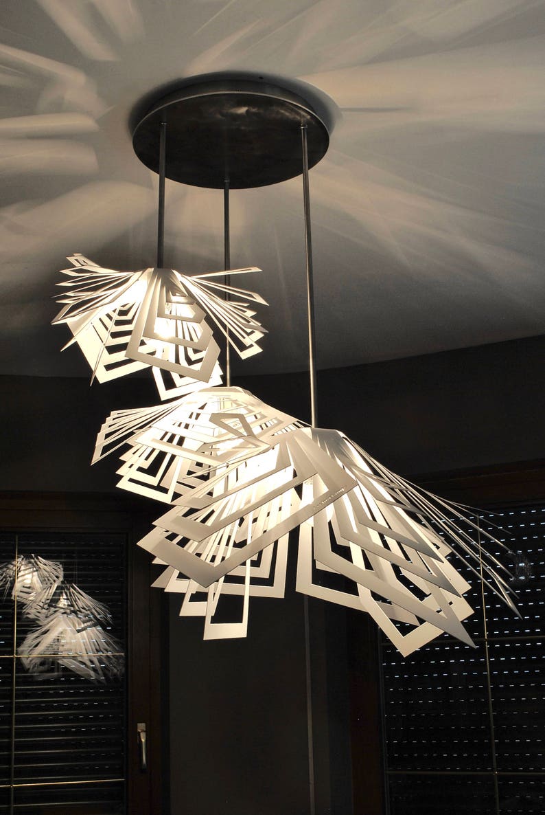 Modern Lamp unusual design ceiling light DENALI. | Etsy