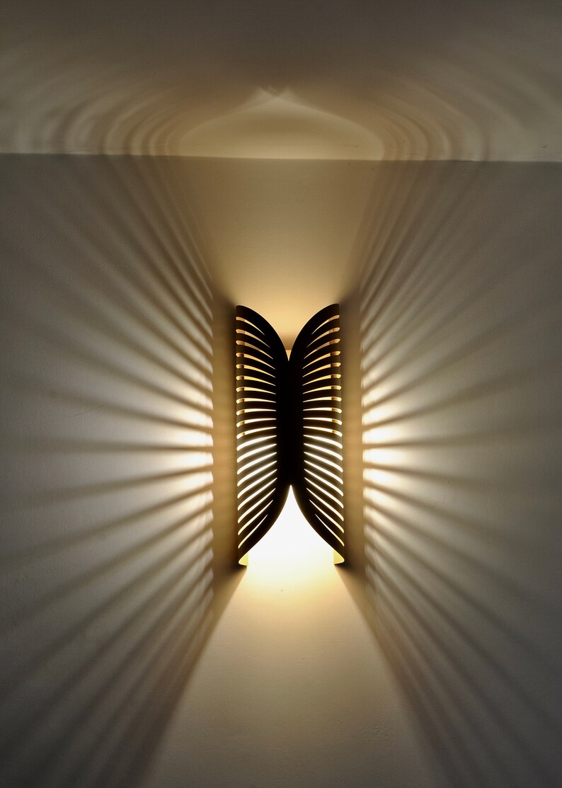 Wall Lamp RAYS GOLD Made of Steel Mat Fine Structured Gold - Etsy