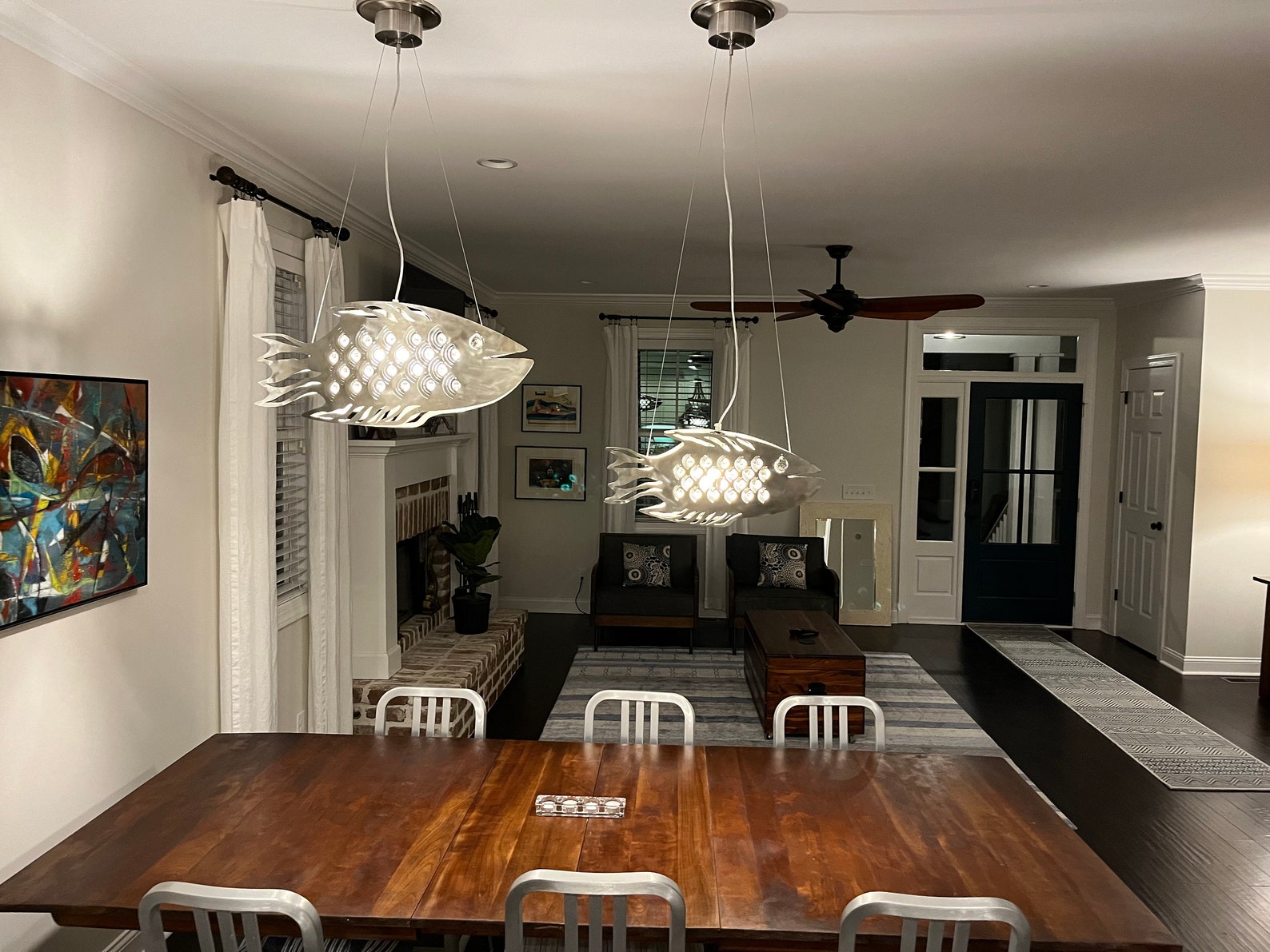 Ceiling Light COD FISH Unique Design, Steel Fish Lamp - Etsy