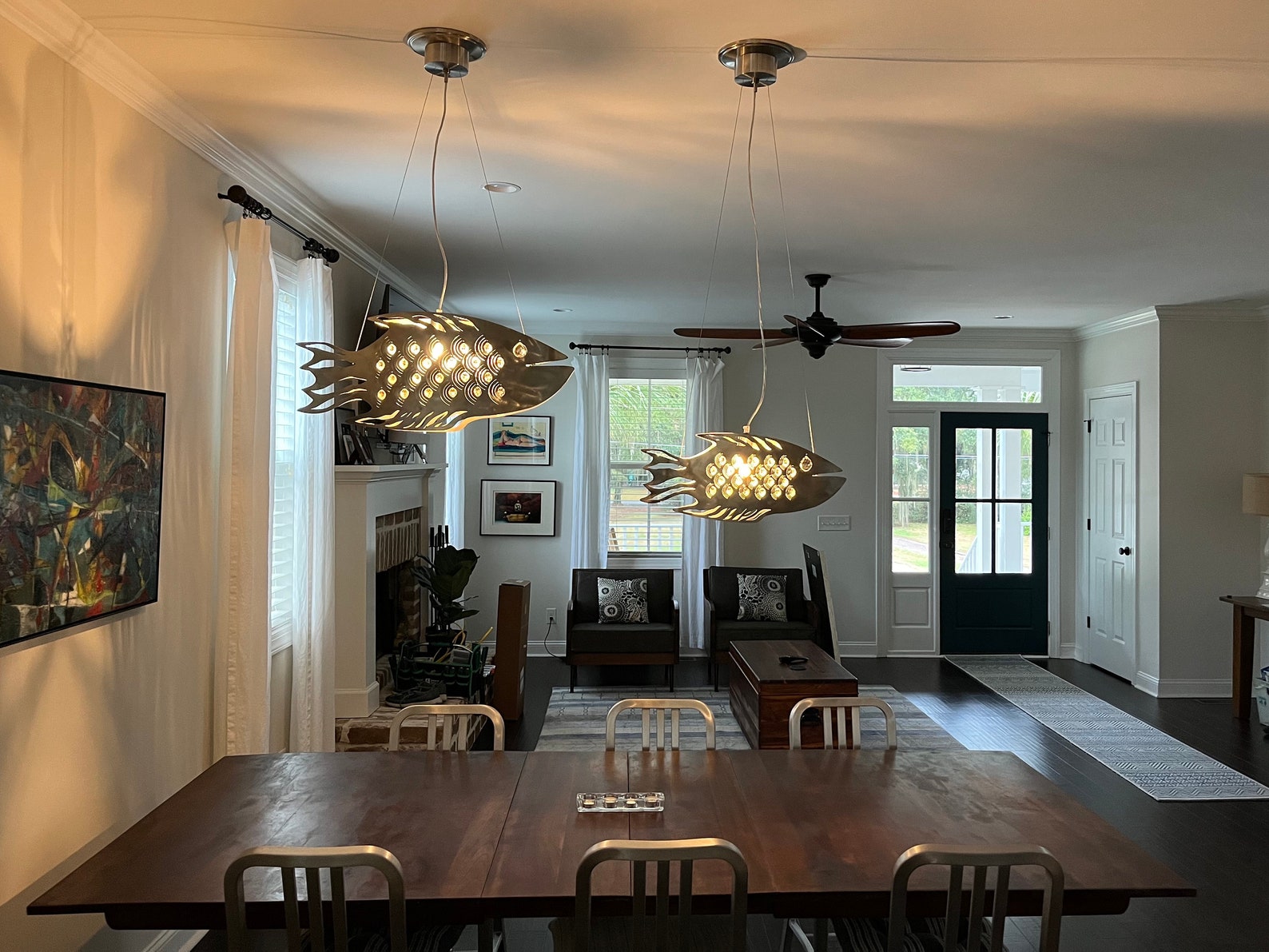 Ceiling Light COD FISH Unique Design, Steel Fish Lamp - Etsy