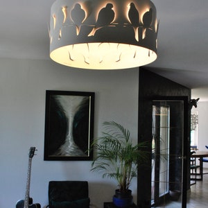 Modern Lamp, Ceiling Light WHITE BIRDS - Etsy