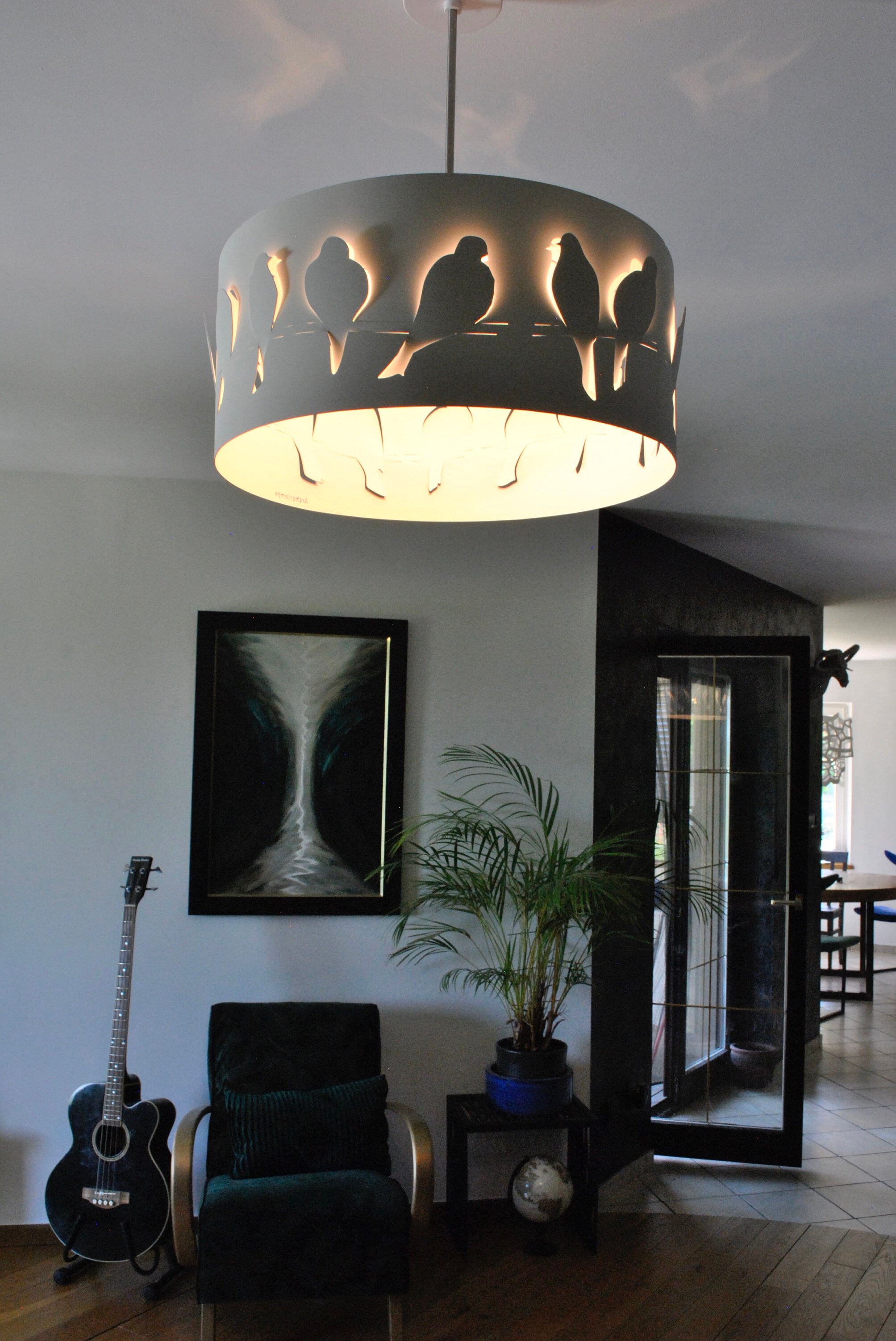 Modern Lamp, Ceiling Light WHITE BIRDS - Etsy Canada