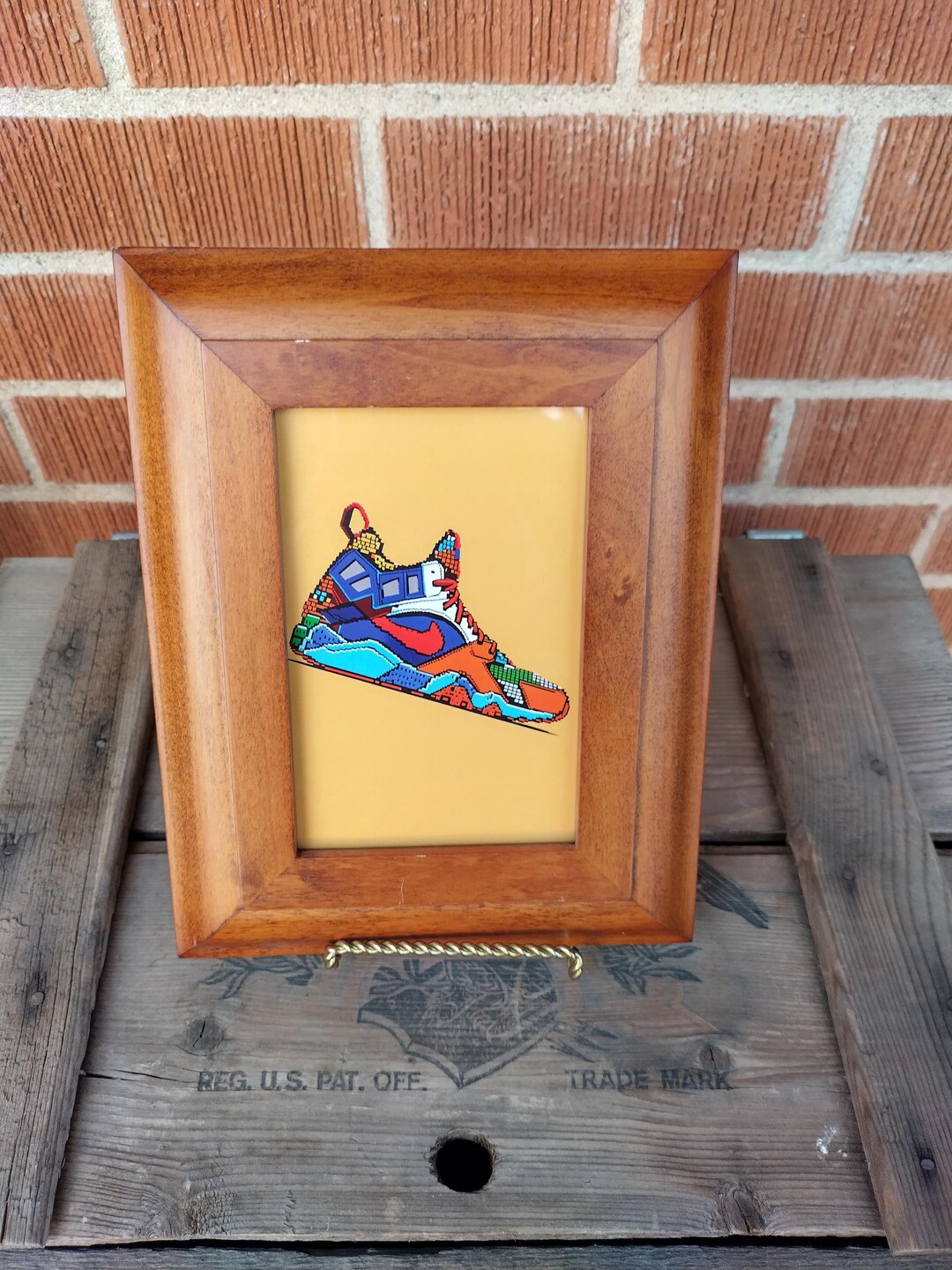 8 Bit Nike ACG Sneaker Framed Mini Art Print Lo-fi Pixel Art by Neon ...