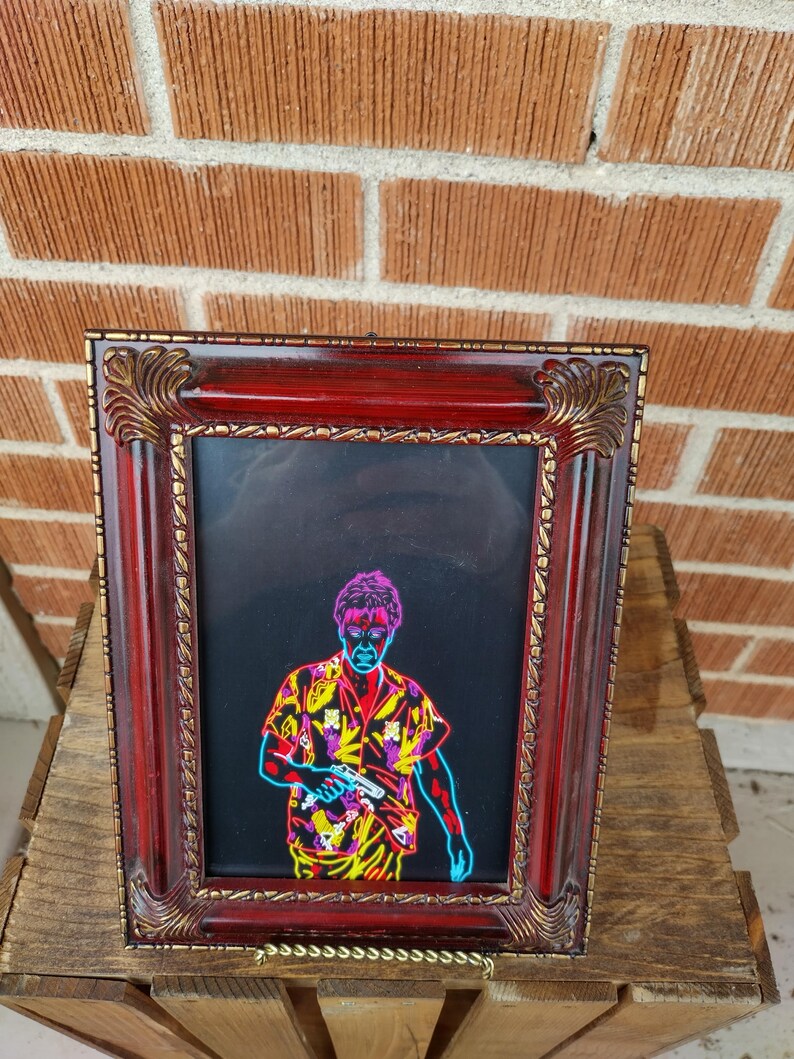 Neon Tony Montana Scarface Art Print by Neon Nicho - Etsy