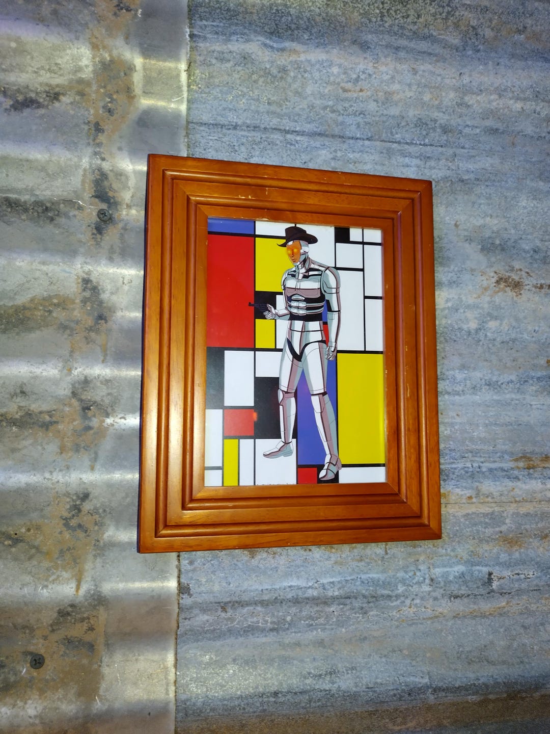 Clint Eastwood Cyborg Cowboy Art Print Piet Mondrian Neon Nicho - Etsy