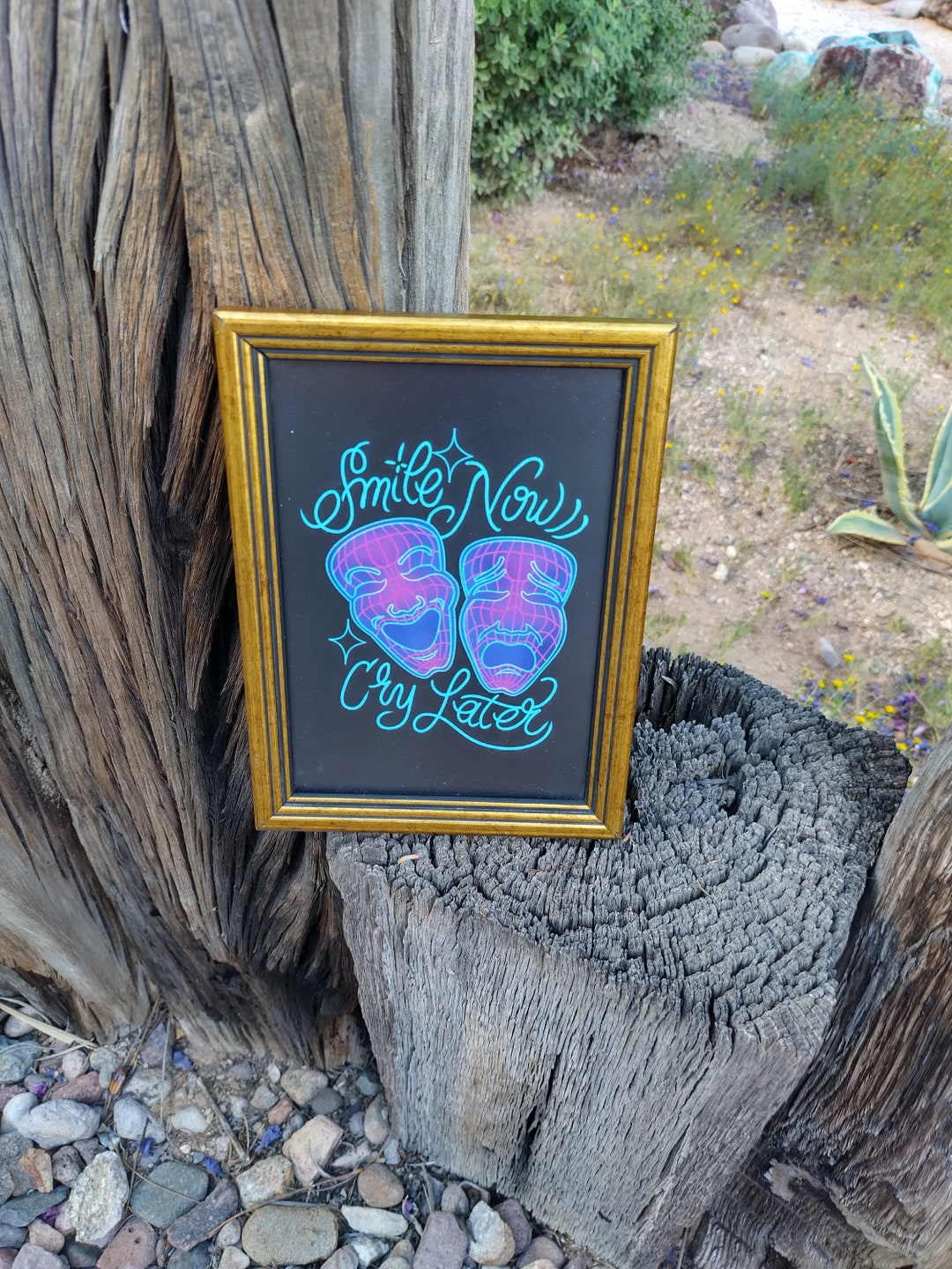 Smile Now Cry Later Cholo Art by Neon Nicho - Etsy Finland