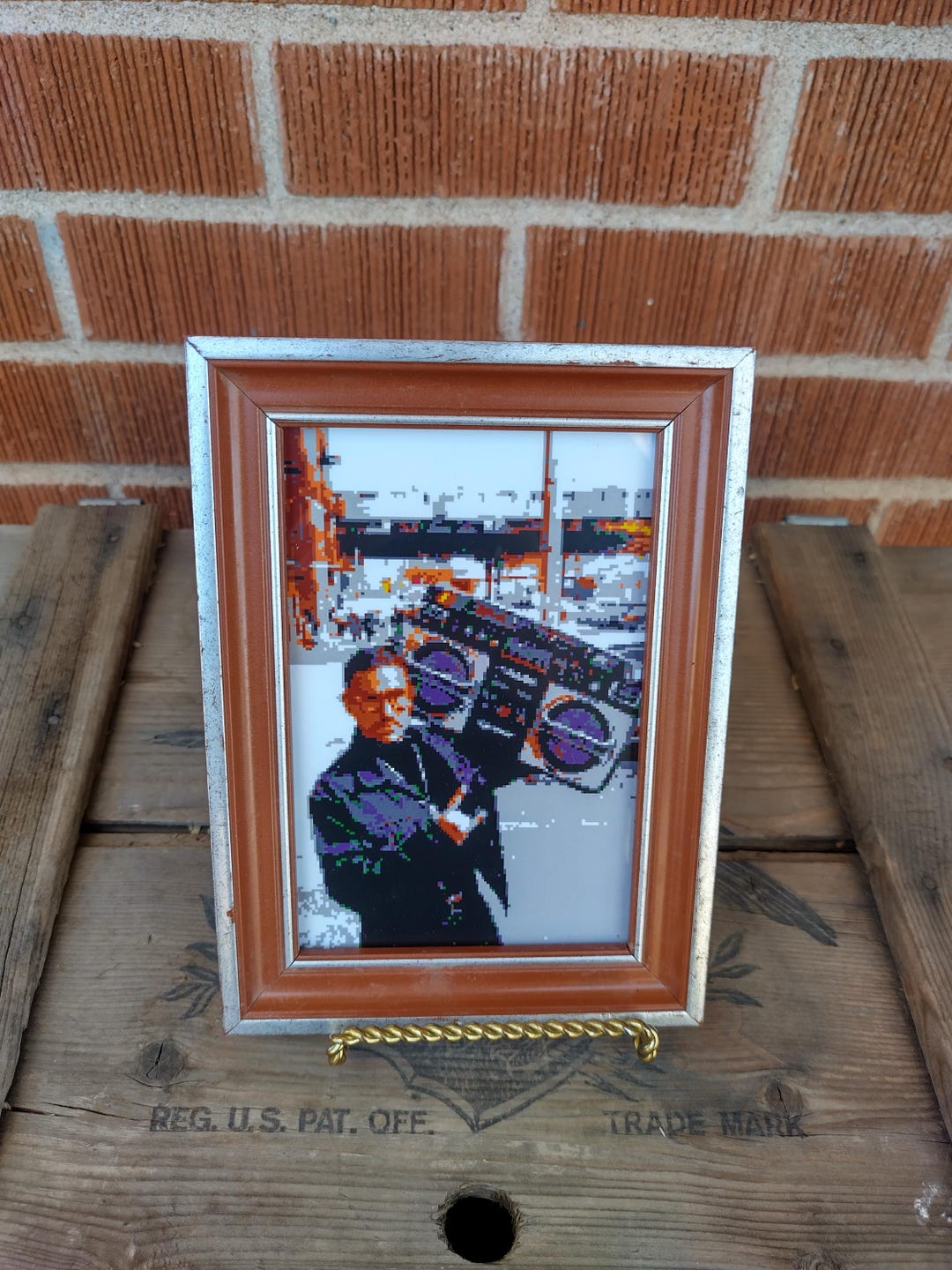 8 Bit Ghetto Blaster Boombox Framed Mini Art Print Lo-fi Pixel Art by ...