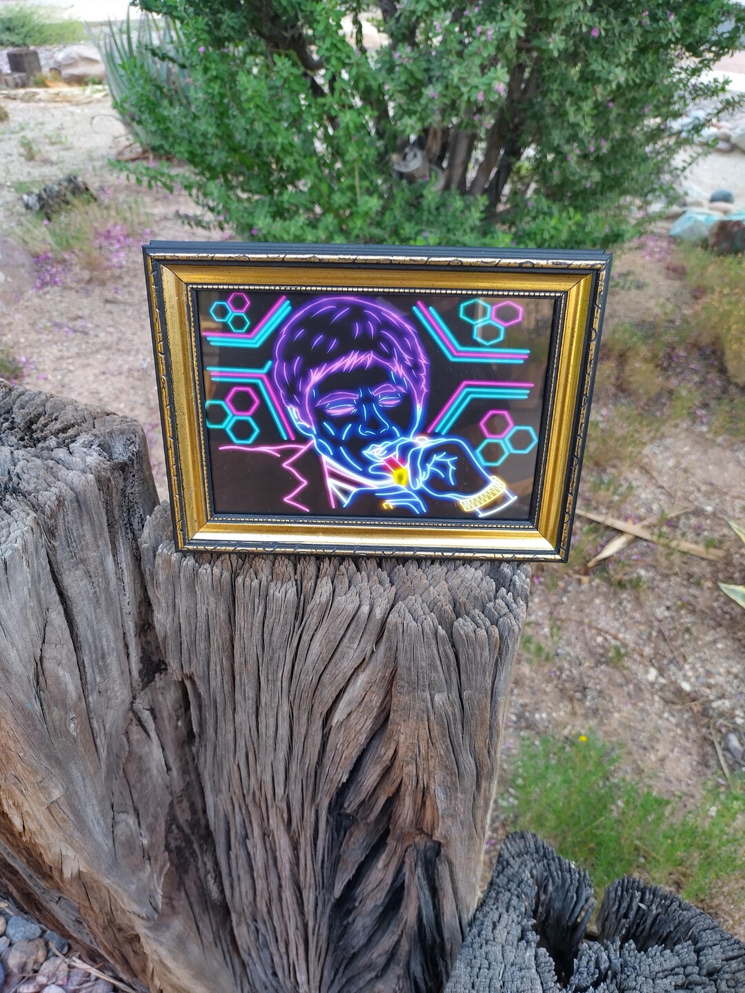 Neon Tony Montana Scarface Art Print by Neon Nicho - Etsy