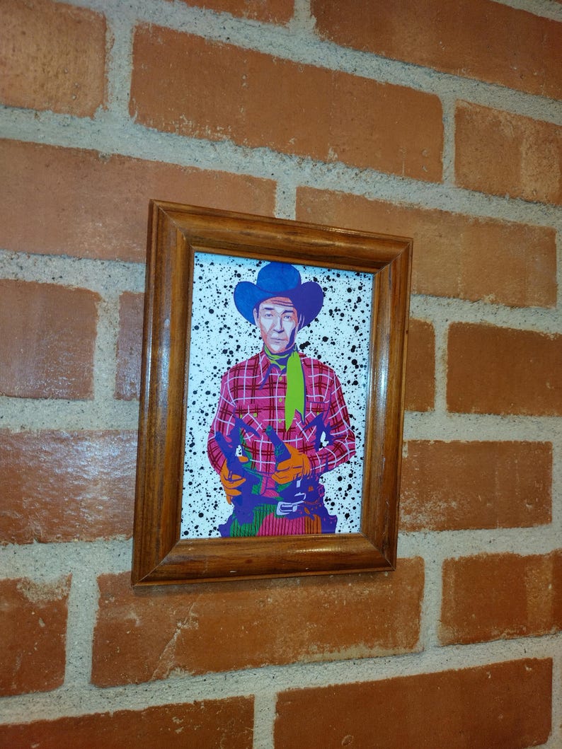 Roy Rogers 80s Cowboy Pop Art by Neon Nicho - Etsy