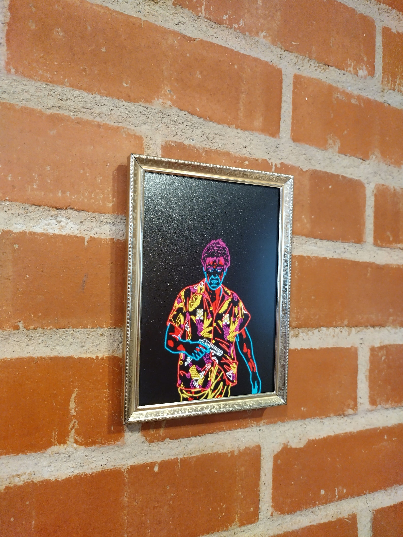 Neon Tony Montana Scarface Art Print by Neon Nicho - Etsy