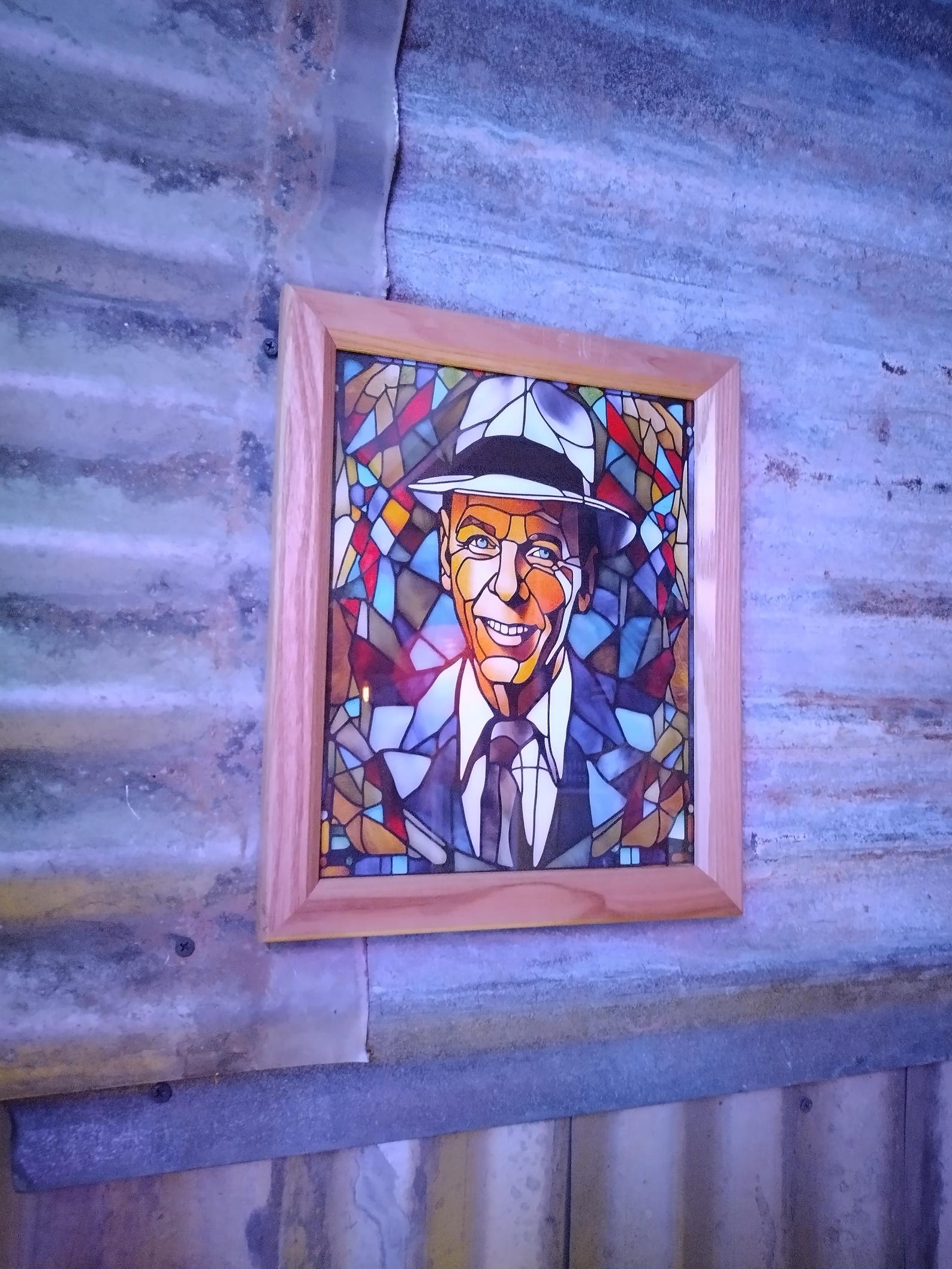 Frank Sinatra Stained Glass Style Framed Art Print by Neon Nicho - Etsy