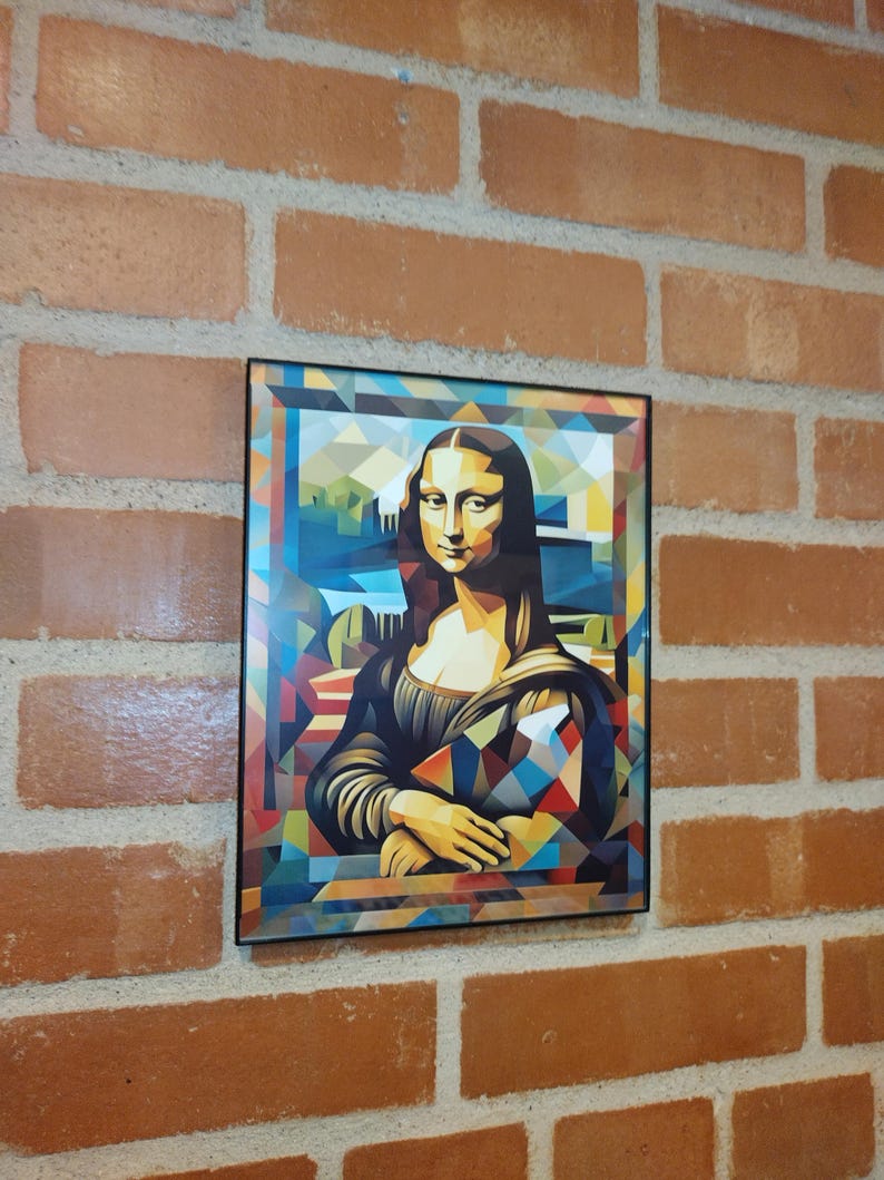 Mona Lisa Picasso Style Cubism Framed Art Print by Neon Nicho - Etsy