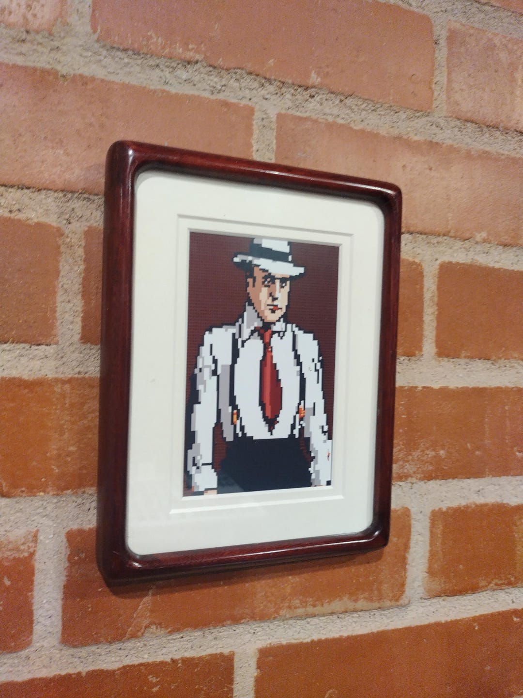 8 Bit Mafia Boss Al Capone Framed Mini Art Print Lo-fi Pixel Art - Etsy
