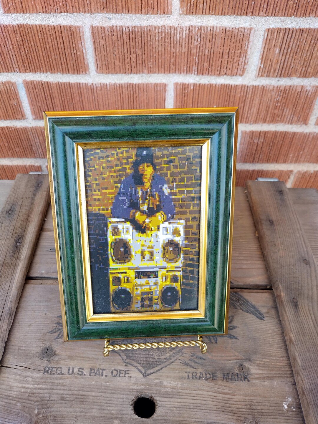 LL Cool J With Ghetto Blaster Boombox Framed Mini Art Print by Neon ...