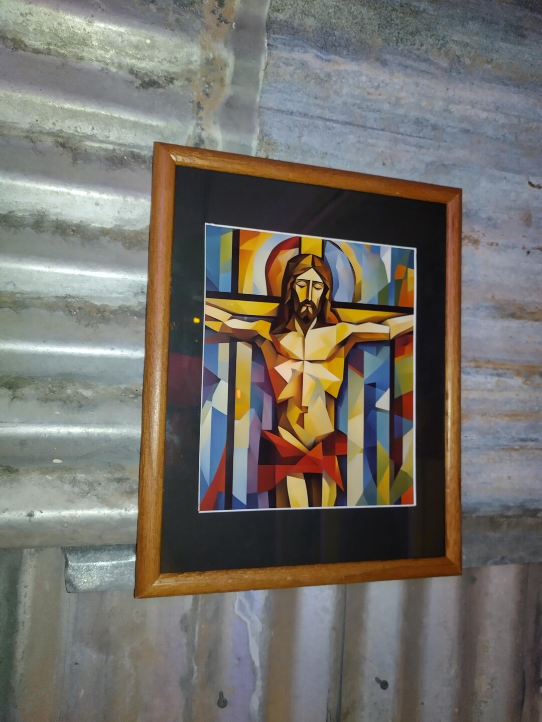 Jesus Christ Picasso Style Cubism Abstract Framed Art Print by Neon ...