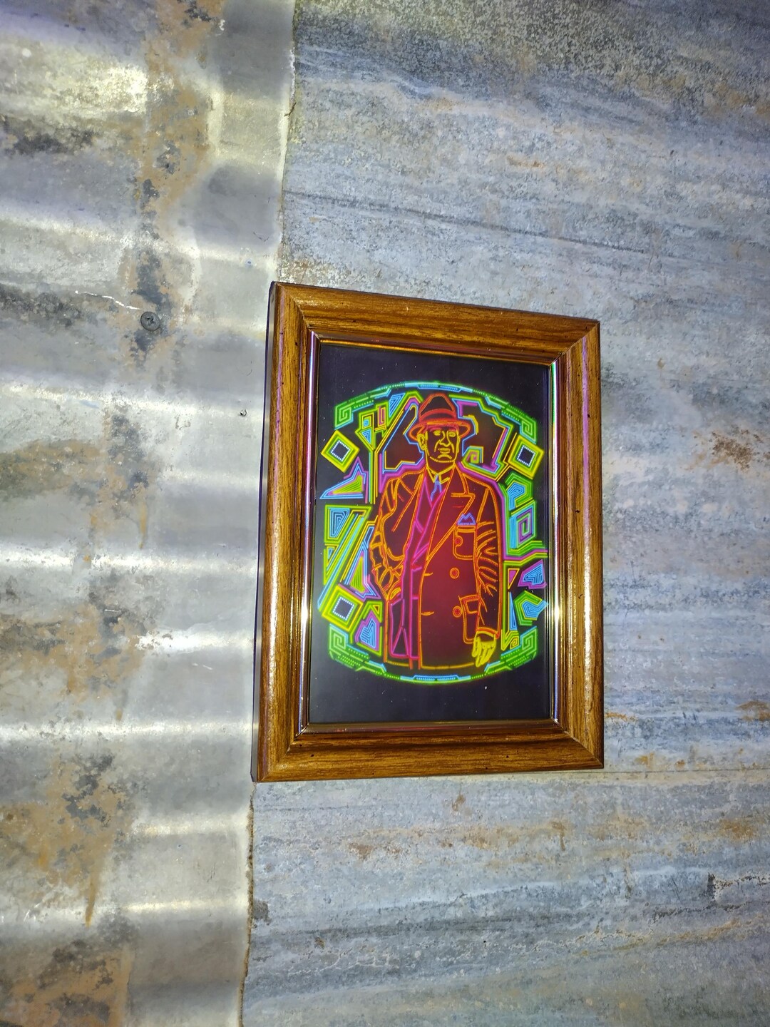 Neon Joe Bonanno Mafia Boss Framed Art Print by Neon Nicho - Etsy