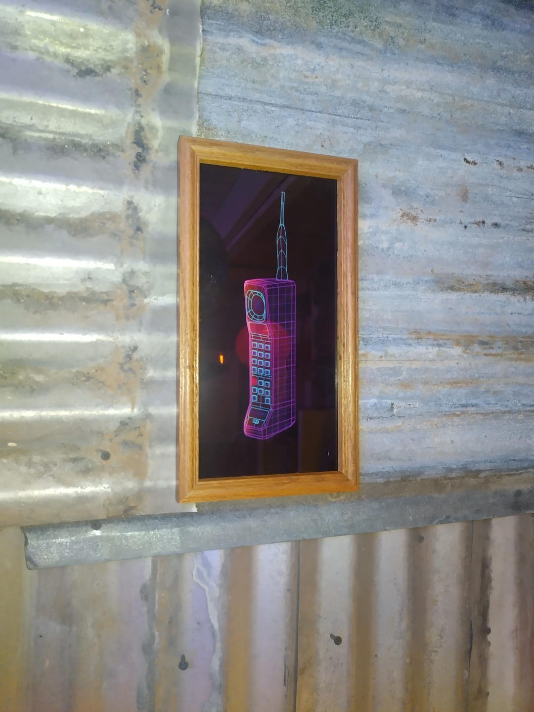 Retro Neon Motorola Brick Phone Framed Art Print by Neon Nicho - Etsy