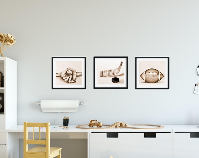 Sports Decor, Sports Art, Sports Nursery Decor, Sports Kids Room Art ...