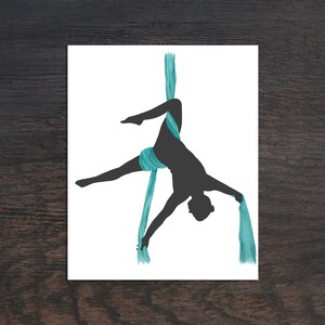 Aerial Silk Wall Art, Personalized Aerial Silk Art, Aerial Yoga Art ...