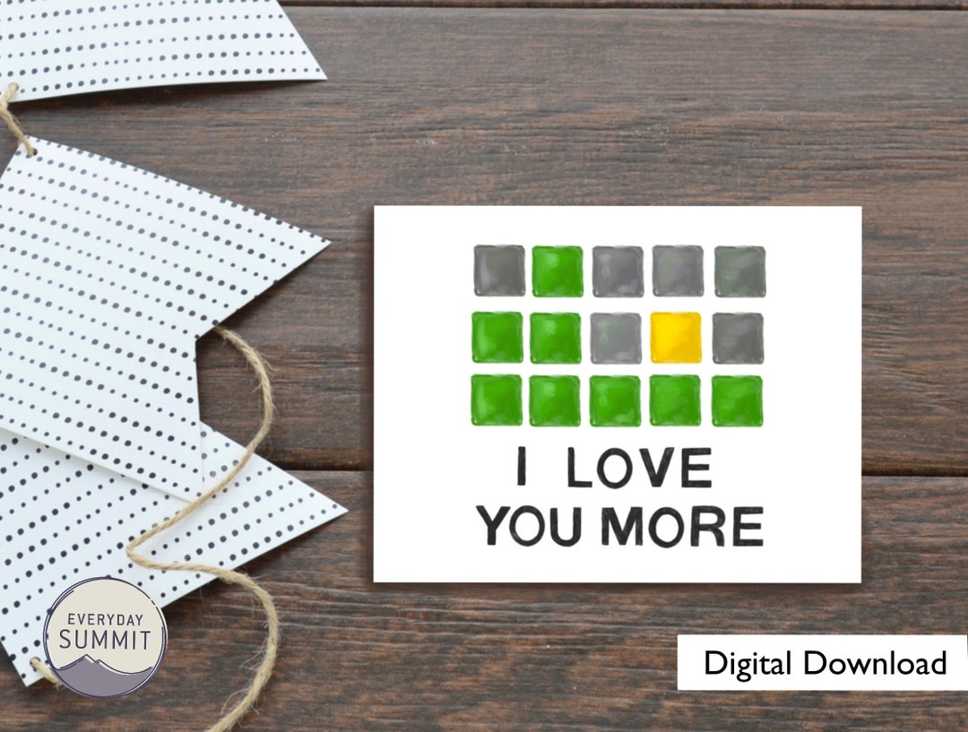 Wordle Valentine, Printable Wordle Valentine's Day Card, Funny ...