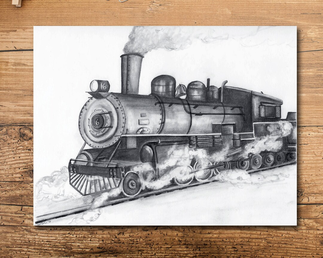 Train Nursery Art - Train Nursery Decor - Train Art - Train Kids Room ...