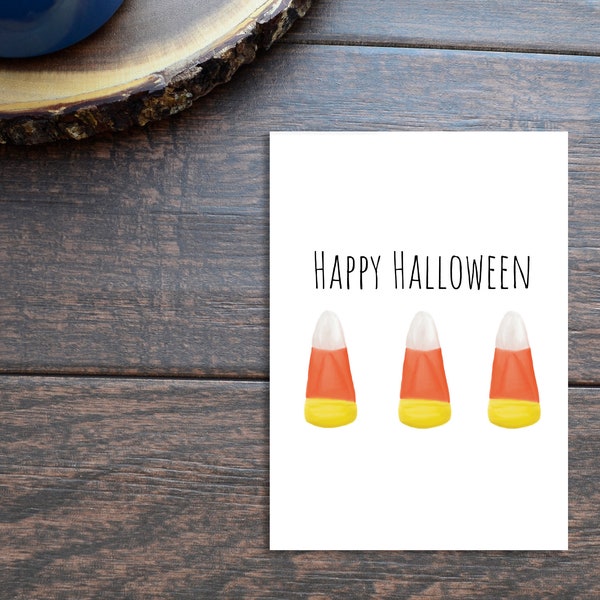 Candy Corn Card - Etsy