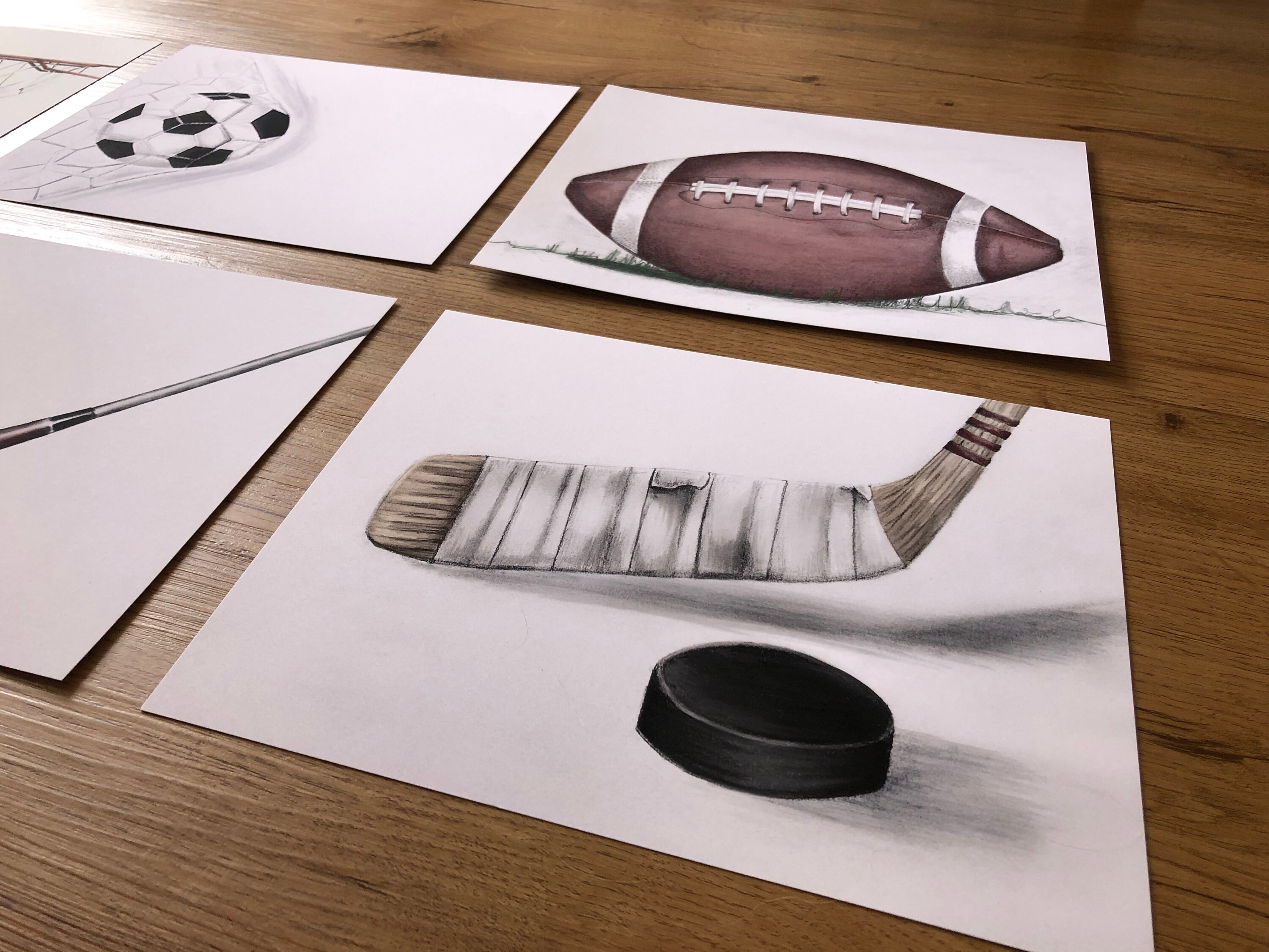 Colored Sports Art Prints Teen Boy Room Decor Colorful | Etsy